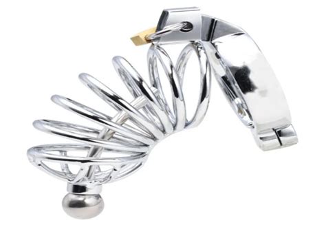 Male Chastity Cage Urethral Catheter Stainless Steel Chastity Belt