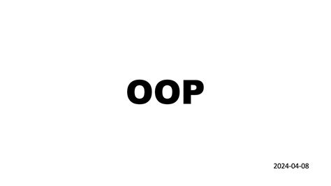 Oop 2024 04 08 Youtube
