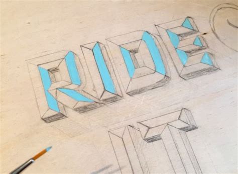 Drawing Beveled Prism Lettering Made By Marzipan