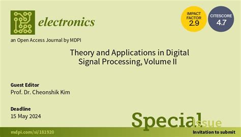 Electronics Mdpi On Linkedin Specialissue Digitalsignalprocessing