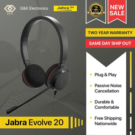 Jabra Evolve Uc Stereo Usb A Wired Headset Lazada Ph