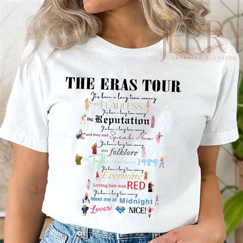 Cheap Intro Song Lyrics Taylor Swift The Eras Tour 2023 T Shirt Taylor Swift T For Fans
