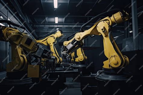 Premium Ai Image Smart Industry Robot Arms For Digital Factory