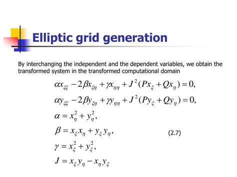Ppt Generation Of Structured Grid By Solving Elliptic Pdes Powerpoint