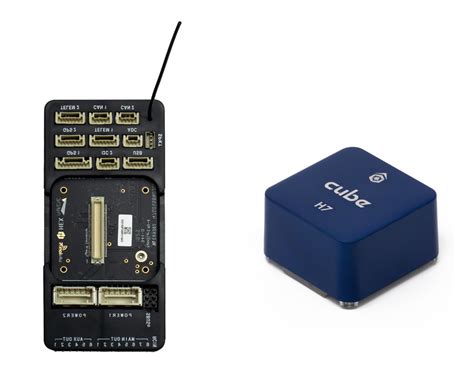Combo Cube Blue H7 W Ads B Carrier Board And Cube Standard Cable Set Cubepilot