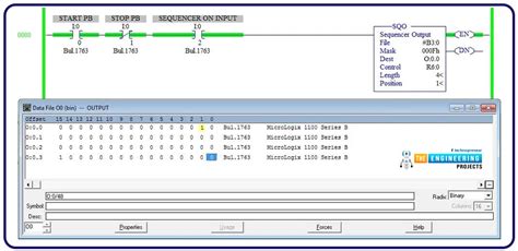 Sequencer Output Instruction In Plc Ladder Logic Programming The