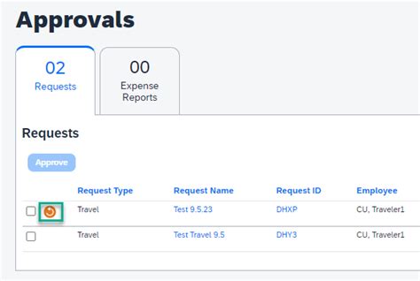 Concur Request Sending A Request Back To Submitter