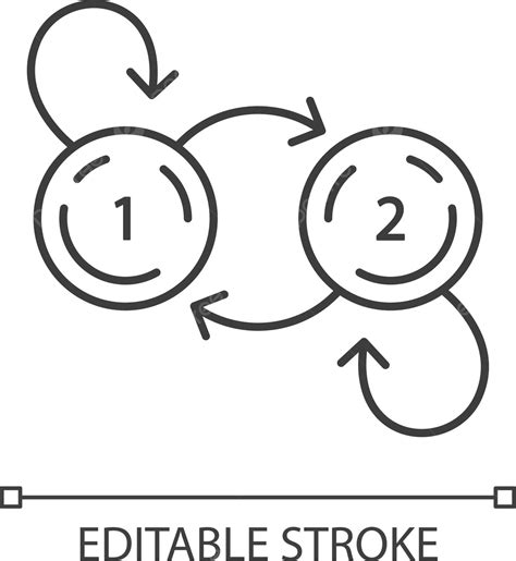 Editable Linear State Diagram For It Data Processing Vector Vector