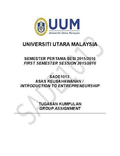 Uum Assignment Cover Page
