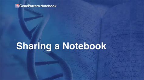 Genepattern Notebook Sharing Functionality Youtube