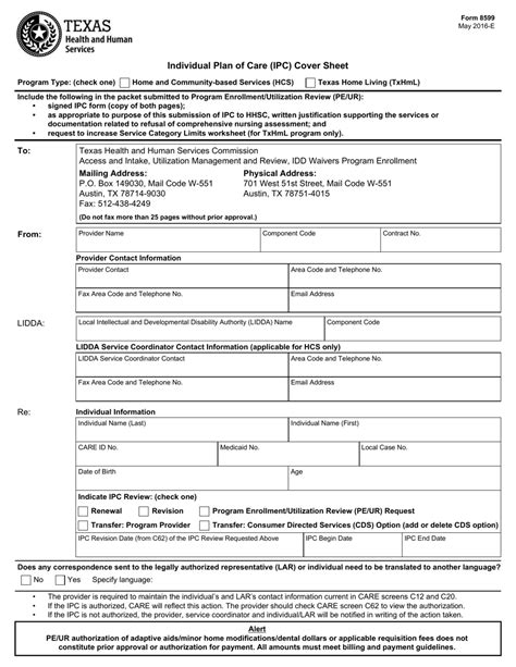 Form 8599 Fill Out Sign Online And Download Fillable Pdf Texas