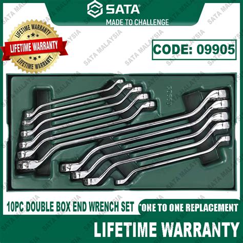 Sata 10pc Metric Offset Box Wrench Tray Set Double Box End Wrench Set 09905 Sata Tools Set