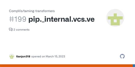 Pipinternalvcsversioncontrolremotenotfounderror · Issue 199 · Compvistaming Transformers