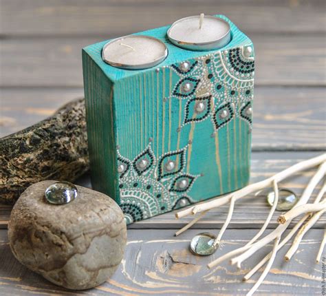 Деревянный подсвечник Морская легкость в интернет магазине на Ярмарке Мастеров Нижний