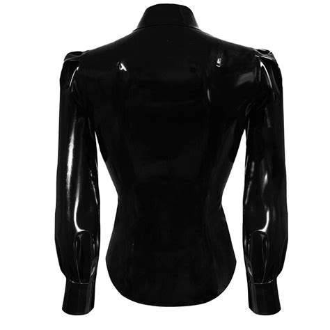 Couture Latex Puff Sleeve Blouse Atsuko Kudo