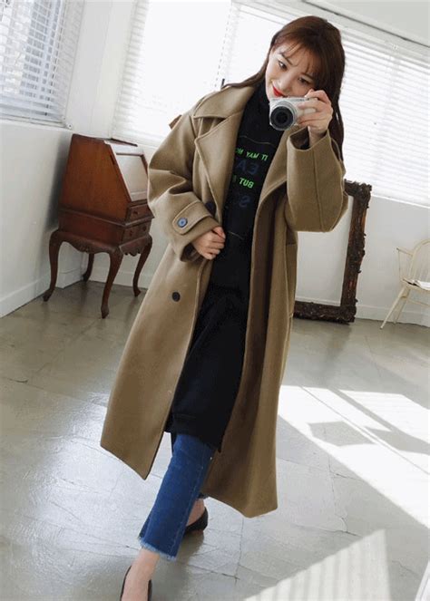 배꼽 J103 6 와플링 빅사이즈 겨울 롱코트 44 120