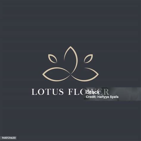 로터스 플라워 로고 추상 뷰티 스파 살롱 화장품 브랜드 선형 루프 리프 로고 타입 벡터 디자인 럭셔리 패션 템플릿 0명에 대한 스톡 벡터 아트 및 기타 이미지 Istock