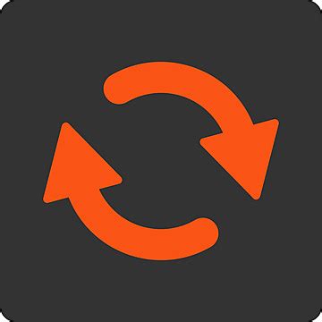 Round Button With Refresh Icon In Flat Red And White Colors Vector Repeat Recycle Synchronize