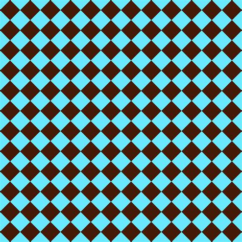 Blue And Chocolate Brown Diamond Harlequin Checker Pattern 0 1541 Digital Art By Deborah