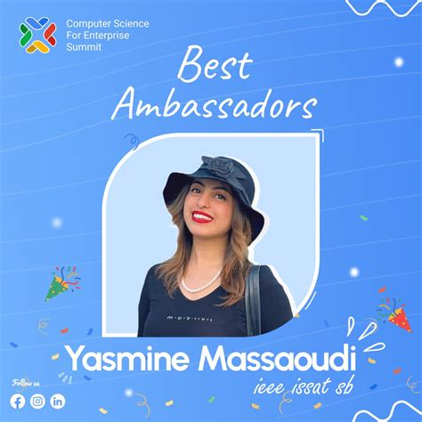Computer Science For Enterprise Summit On Linkedin Introducing Our Top Ambassador Yasmine