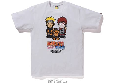 Bape X Naruto Milo 7 Tee White Side Kicks