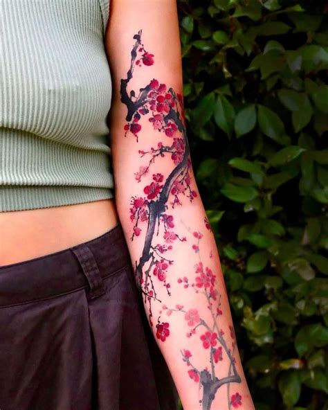 Cherry Blossom Tattoo On Arm Cherry Blossom Arm Tattoo Sleeve