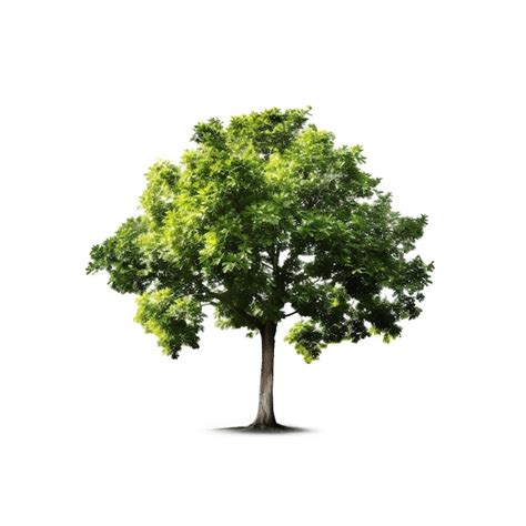 Premium Photo Green Trees On White Background
