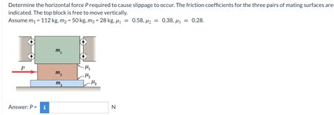 Solved Determine The Horizontal Force P Required To Cause