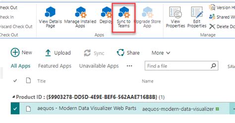 Installation Aequos Modern Data Visualizer Solution For SharePoint Online