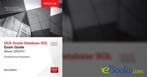 Oca Oracle Database Sql Exam Guide Exam 1z0 071