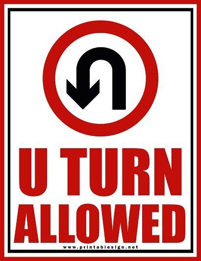 U Turn Allowed Sign Pdf Free Download U Turn Turn Ons Out Of