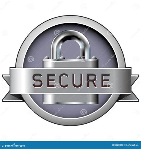 Secure Badge For Web Or Print Stock Vector Illustration Of Badge Password 8820862