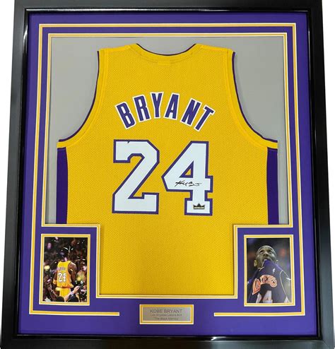 Framed Facsimile Autographed Kobe Bryant 24 33x42 Los Angeles La