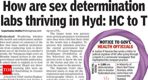 How Are Sex Determination Labs Thriving In Hyd Hc Asks Govt Hyderabad News Times Of India