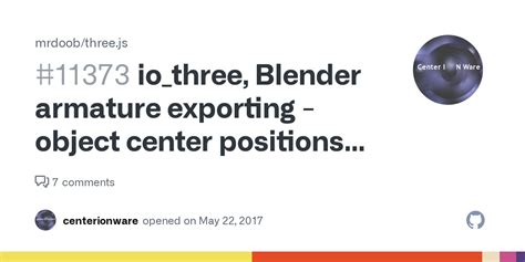 Iothree Blender Armature Exporting Object Center Positions Bug