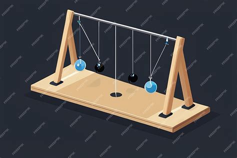 Physics Lab With Inclined Planes Vector Newtons Cradle Premium Ai