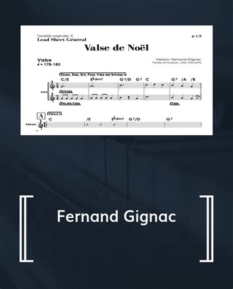Partition De Valse De Noël Fernand Gignac Julien Fréchette Et Al