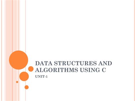 Ppt Data Structure Unit 1 Powerpoint Presentation Free Download Id14332941