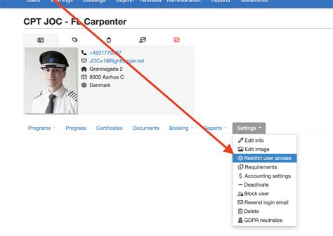 Restricting User Access For Individual Users