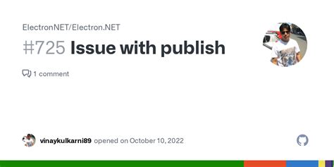 Issue With Publish · Issue 725 · Electronnetelectronnet · Github