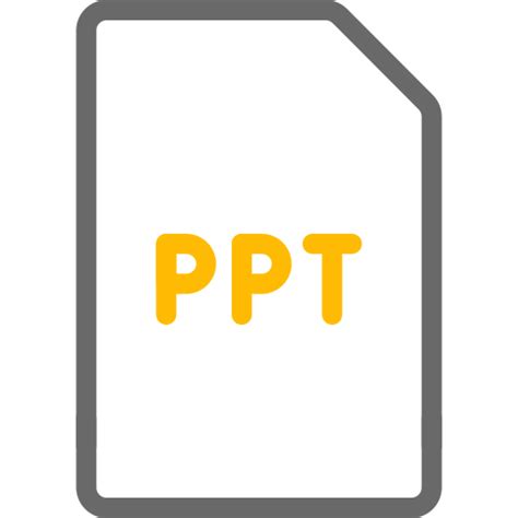 PPT File Generic Color Outline Icon