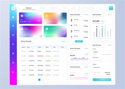 Premium Vector Vector Infographic Dashboard Ui Ux Design With Graphs Charts And Diagrams Web