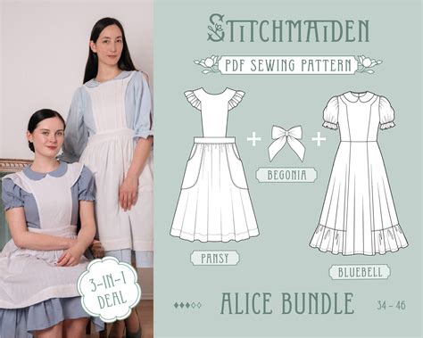 Alice Bundle Eu 34 46 Pdf Sewing Pattern Instant Etsy