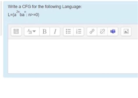Solved Write A CFG For The Following Language L A Ba Chegg Com