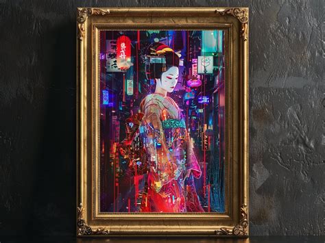 Japanese Yokai Geisha Poster Wall Decor Japan Art Decor Collage Print