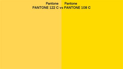 Pantone 122 C Vs Pantone 108 C Side By Side Comparison