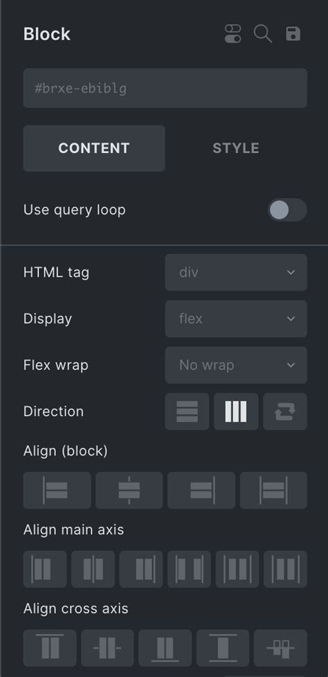 solved flex container align main axis cross axis buttons do not switch