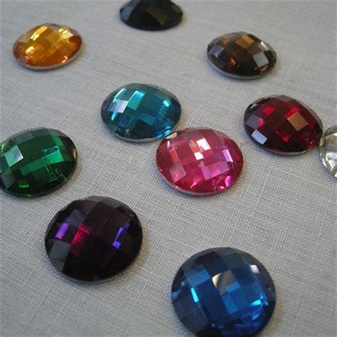 Plastic Flat Back Sew On Beads 22mm