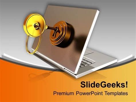 Lockable Informative Laptop Powerpoint Templates Ppt Backgrounds For Slides 0313