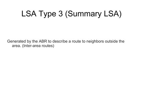 Ospf Lsa Types Explained Ppt